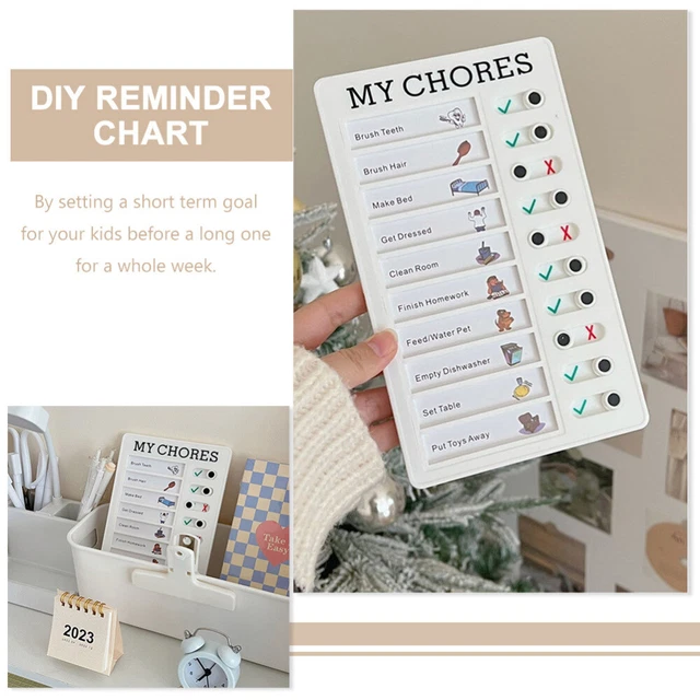 KIDS CHART REUSABLE Reminder Chart for Plan Children Home Kids $9.59 ...