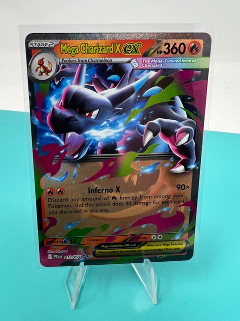 MEGA CHARIZARD X EX Holo 013/094 Phantasmal Flames English Pokemon TCG ...