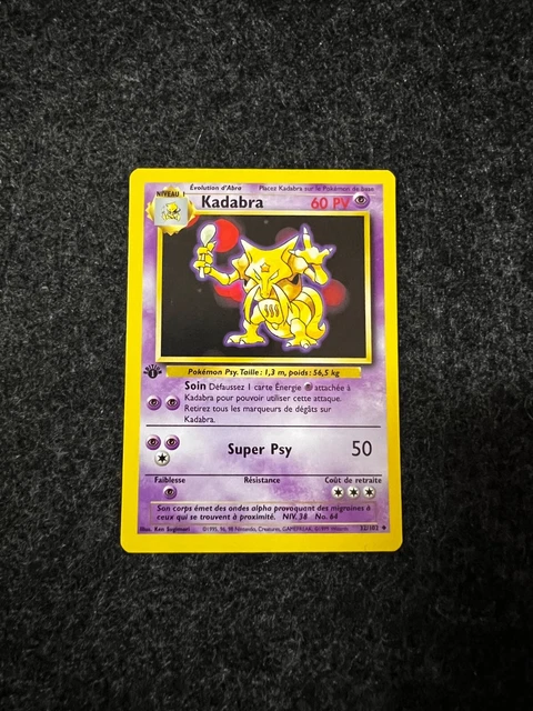 CARTE POKEMON KADABRA 32/102 Set de Base Edition 1 PSA PCA NM/Mint NEUF ⭐ EUR 5,00 - PicClick FR