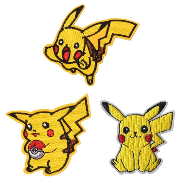 LOT DE 3 Patchs Écussons Thermocollants - Pokémon Pikachu (Ref 1) EUR 6 ...