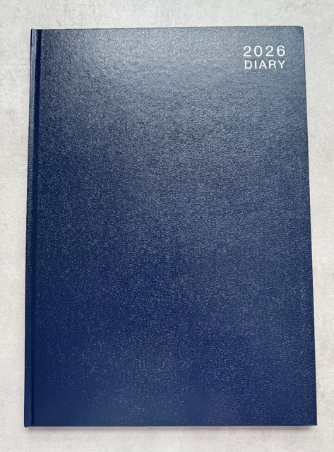 TALLON 2026 A4 Diary Full Year Planner Hardback Blue Work Office Desk ...