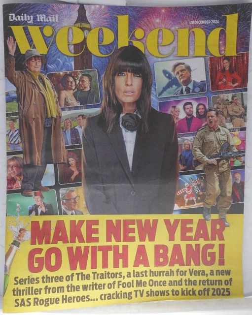 DAILY MAIL WEEKEND supplement 28th Dec 2024 The traitors, Vera, SAS ...