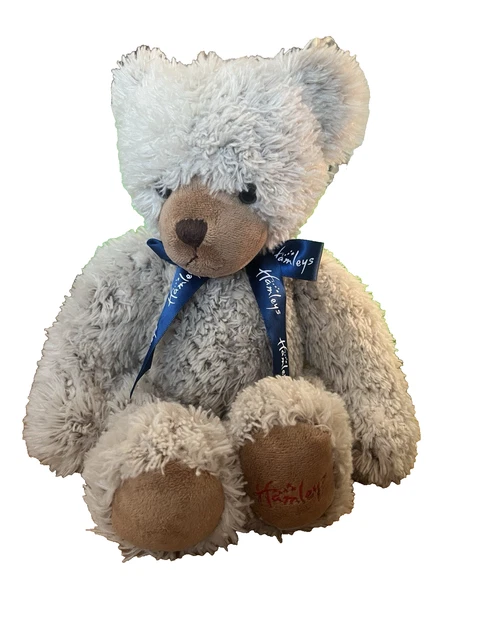 HAMLEYS PLUSH TEDDY Bear with Blue Branded Ribbon 16" Tall £9.99 ...