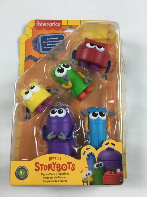 FISHER-PRICE NETFLIX STORYBOTS Figure Pack Team 341-B, Set of 5 Figures ...