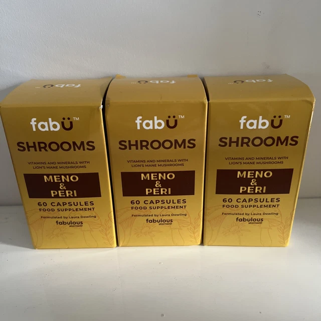 FAB U SHROOMS Vitamins For Meno & Peri (3 Months Supply) Free Postage £ ...
