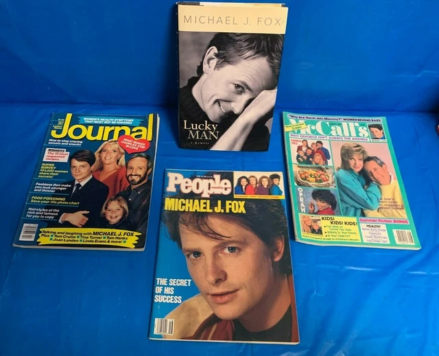 MICHAEL J. FOX -Lucky Man & 3 magazines Womens Journal, People ...