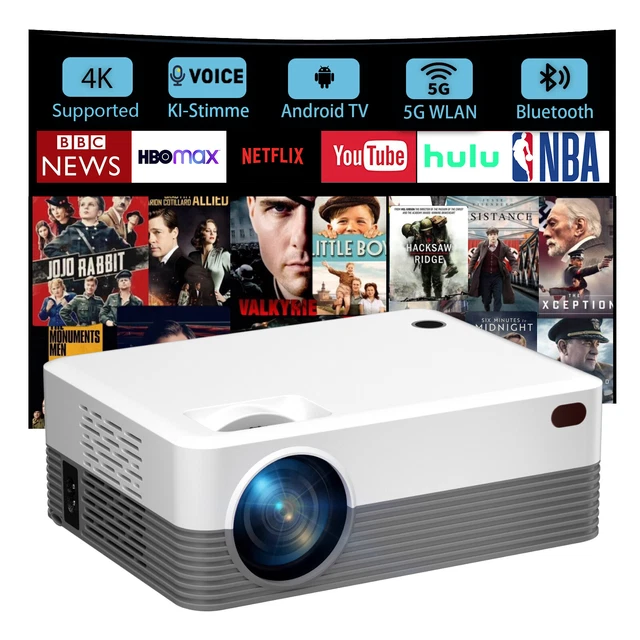 SMART PROJECTOR 5G 4K HD LED WiFi Bluetooth HDMI USB Android Office Home Theater $104.99 ...