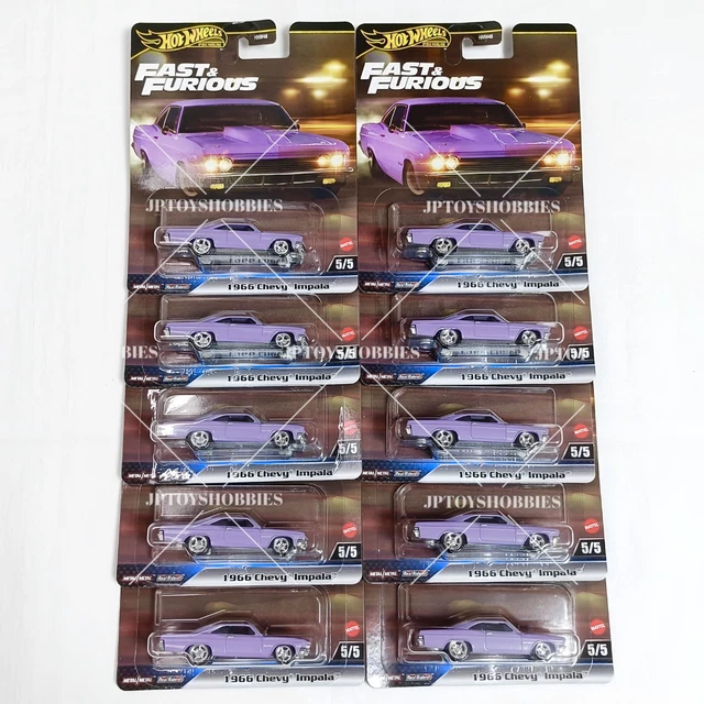 HOT WHEELS PREMIUM Fast & Furious 1966 Chevy Impala Set 1 10 20 $13.65 ...