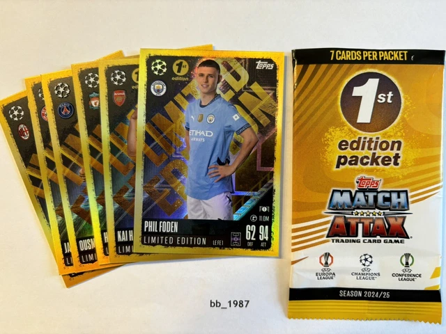 TOPPS - UEFA CL Match Attax 2024/2025 (24/25) - Set di 6 carte prima/1a limitata EUR 8,99 ...