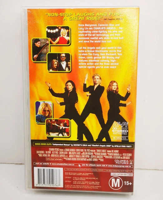 CHARLIES ANGELS VHS Video Tape Columbian Pictures Cameron Diaz Barrymore EUR 16,68 - PicClick IT