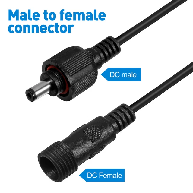 5 METERS EXTENDABLE Power Wire Cable Cord Extender Dc Generator ...