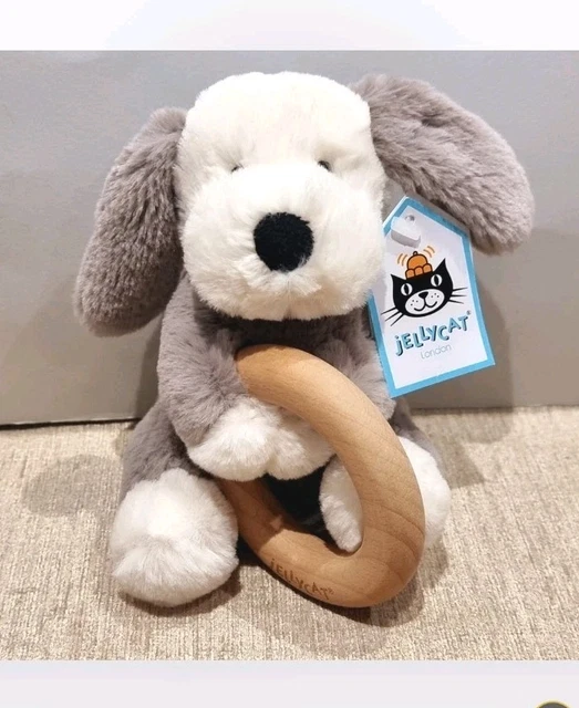 JELLYCAT PUPPY DOG smudge style shoushoo new with tags BNWT Soother ring £68.30 - PicClick UK