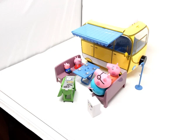 PEPPA PIG'S LARGE Camper Van with Wind out Canopy & 4 Figures £15.28 ...