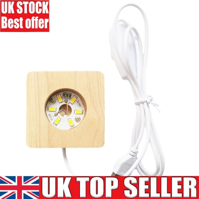 8CM LED LIGHT Display Base Square LED Display Stand Warm Light for ...