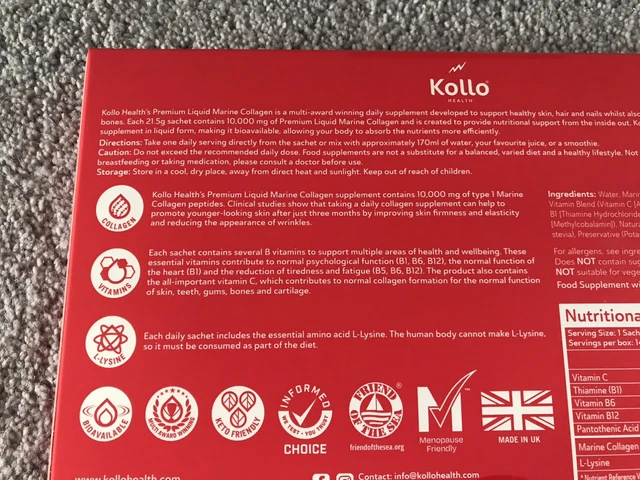 KOLLO HEALTH PREMIUM Liquid Marine Collagen - 14 x 21.5g Sachets - EXP 06/2026 £21.50 - PicClick UK