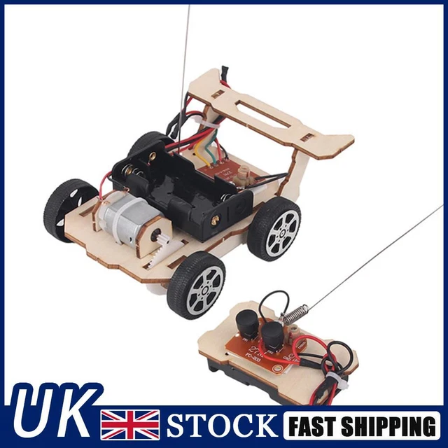WOODEN RC CAR Kit DIY Vehicle Model Teaching Learning STEM Project for ...