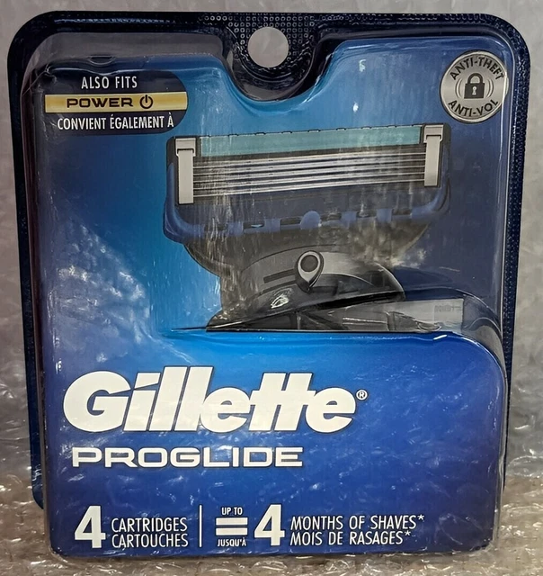 GILLETTE PROGLIDE MEN'S Razor Blade Refills (4 Cartridges) Also Fits ...