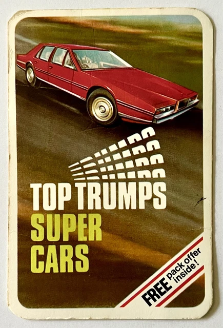 TOP TRUMPS - Supercars by Dubreq (1970s) Vintage Card Game £3.00 ...