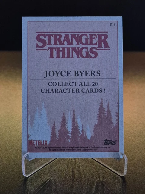 2018 TOPPS STRANGER Things Season One Joyce Byers Character Card £0.87 ...