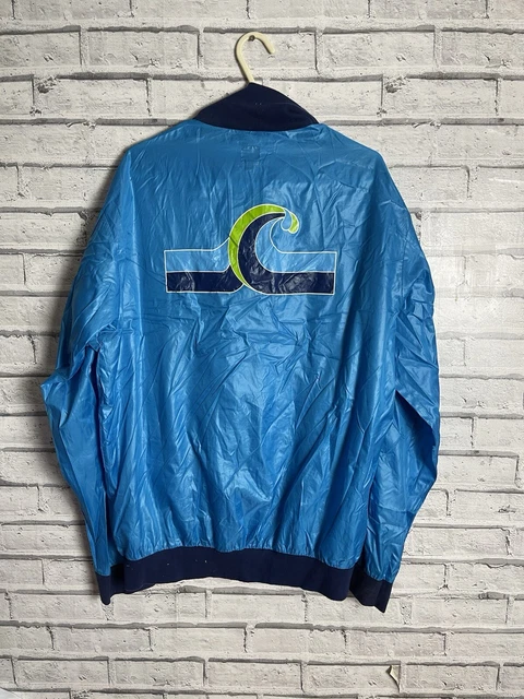 ADIDAS MEN’S CAL Surf Glanz Blue Shiny Wet Look Windbreaker Track ...