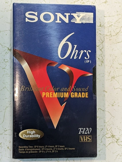 SONY PREMIUM GRADE T-120 6 HRS VHS Blank Video Tape, New Sealed £6.40 ...