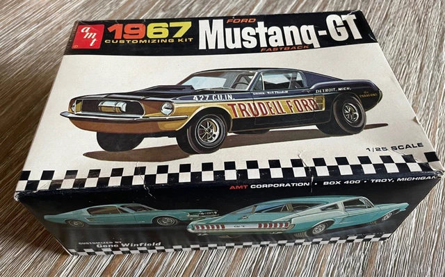 ORIGINAL AMT 1/25 1967 Ford Mustang GT Model Kit built EUR 23,18 ...