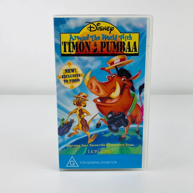 DISNEY AROUND THE World with Timon & Pumbaa Movie VHS 1996 Lion King ...