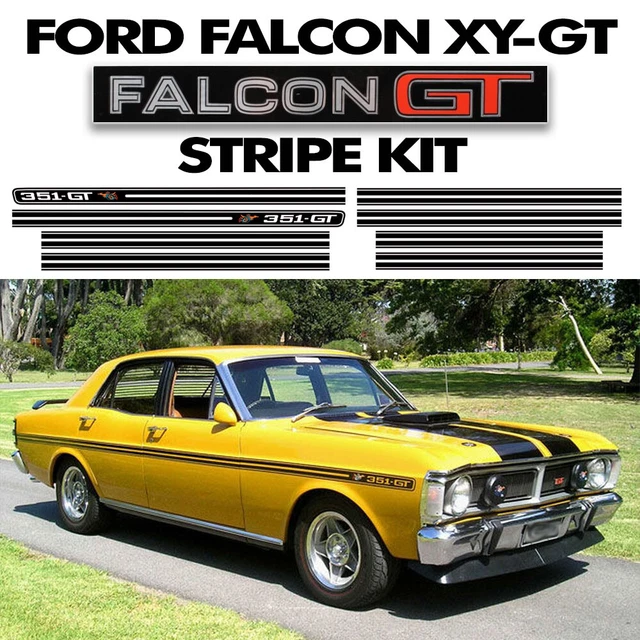 FORD FALCON XY Gt Black Stripe Kit : Sedan (Inc' Super Roo Decals) EUR ...