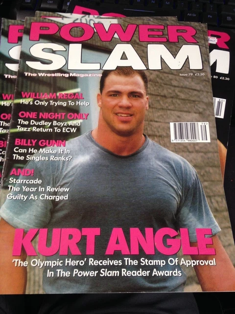 WWE POWER SLAM Magazine # 79 Kurt Angle WWF Wrestling Magazine + Poster £6.99 - PicClick UK
