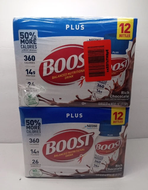 BOOST PLUS COMPLETE Nutritional Drink, Rich Chocolate, 8 fl oz Bottle ...