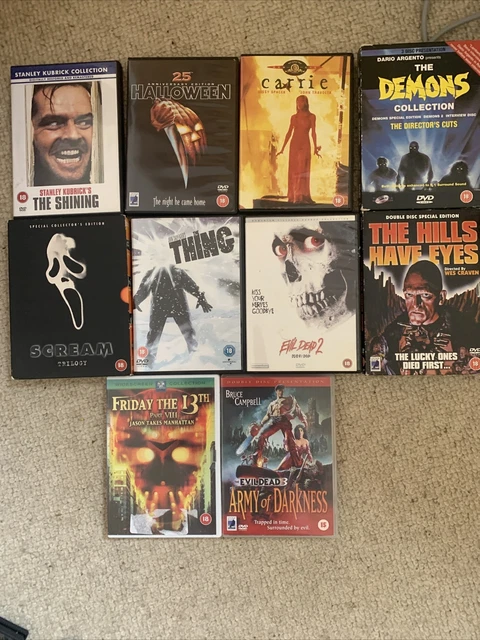 BUNDLE OF CLASSIC Horror Movie DVDs all in Good Condition See ...
