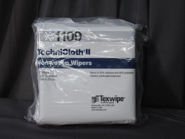 NEW TEXWIPE TX1109 TechniCloth II Non-Sterile Cleanroom Wipers; 1200 ...