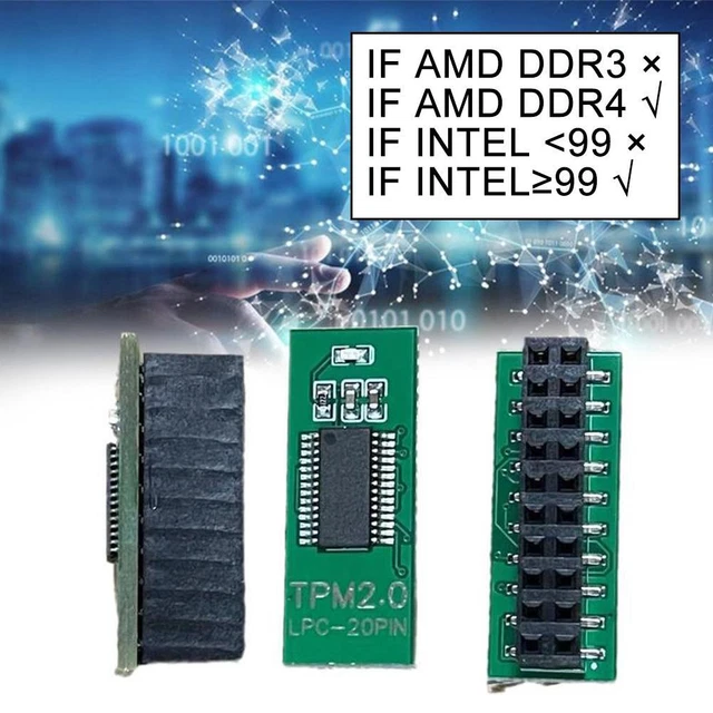 MODULO TPM2.0 20 pin LPC TPM 2.0 piattaforme attendibili autentico O ...