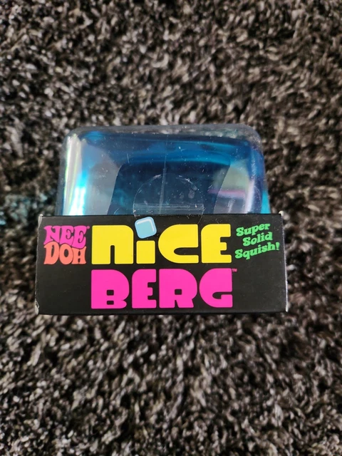 NEEDOH NICE BERG Blue XL Giant Nee Doh Niceberg Solid Squish Cube Brand ...