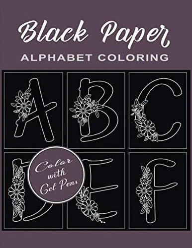 BLACK PAPER ALPHABET Coloring: Colo..., Books, Black No EUR 10,71 ...