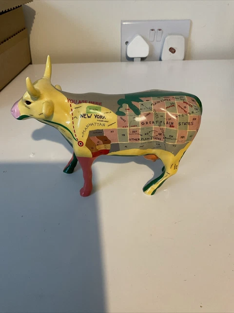 COW PARADE - MAP COW 2000 # 9162 Westland Figurine £20.00 - PicClick UK