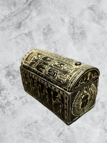 ANTIQUE RARE A coffin shaped box Ancient Egyptian Unique Pharaonic ...