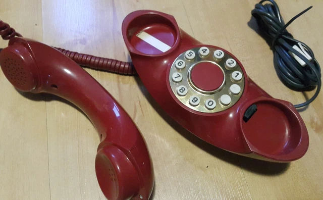 VINTAGE GENIE PUSH Button Red Phone stylish retro working £21.49 ...