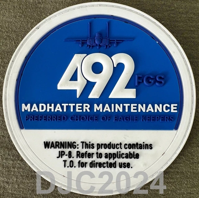 USAF 492ND FGS Madhatters PVC Patch. £18.00 - PicClick UK