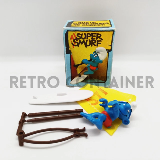 SMURFS PUFFI SCHLUMPF Pitufo Schleich Super Smurfs 40215 Windsurfer ...