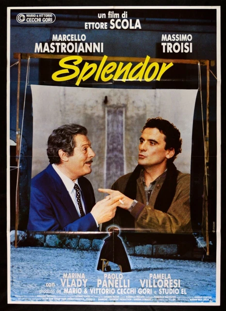 MANIFESTO SPLENDOR MASSIMO troisi marcello mastroianni ettore scola ...