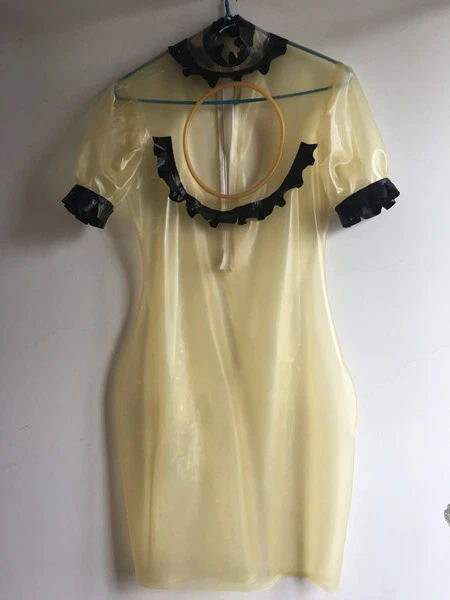 LATEX RUBBER GUMMI Bodysuit Ganzanzug transparent Dress Halloween Fixed ...