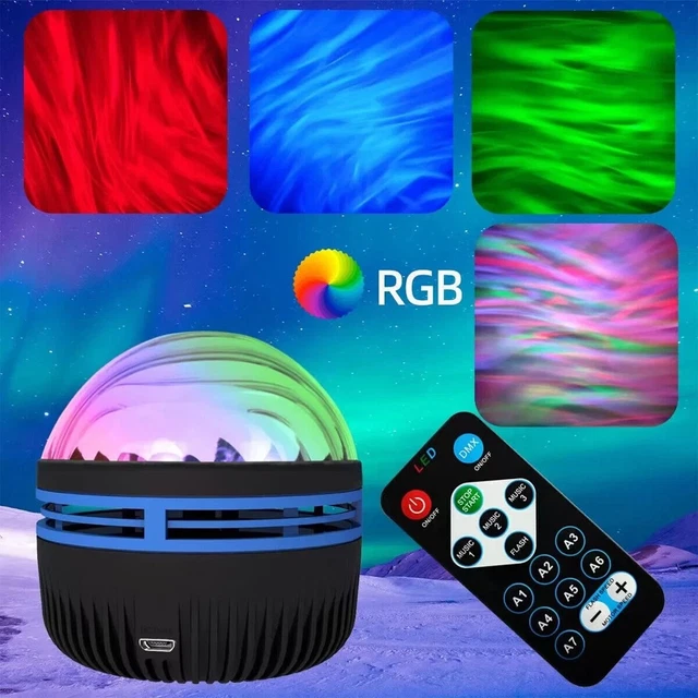 LED NORTHERN LIGHTS Galaxy Projection Lamp Aurora Star Projector Night ...