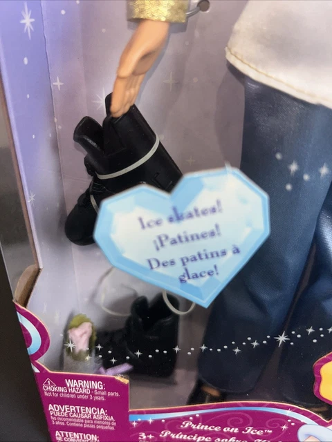 DISNEY PRINCE CHARMING On Ice doll with outfit and skates NIB $10.00 ...