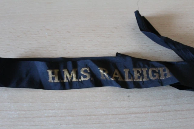 HMS RALEIGH ROYAL Navy Cap Tally - £6.00 - PicClick UK
