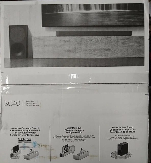 SONY HT-SC40 2.1CH Soundbar with Wireless Subwoofer Bluetooth/Used/No ...