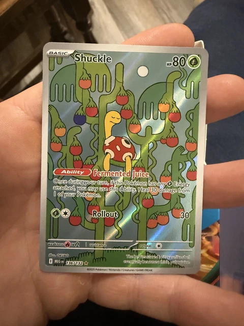 POKEMON TCG MEGA Evolution Shuckle 136/132 Illustration Rare Near Mint ...
