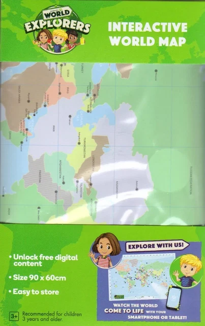 WOOLWORTHS WORLD EXPLORER Interactive World Map Preschool Learning tool ...