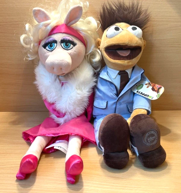 DISNEY STORE STAMPED Muppets Walter (tagged) & Miss Piggy Soft Toy ...