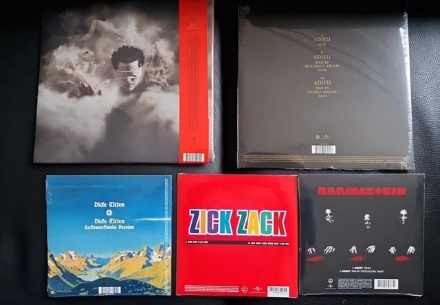 Rammstein 2x 10 And 3 X 7 Vinyl Deutschland Adieu Zeit Angst 2